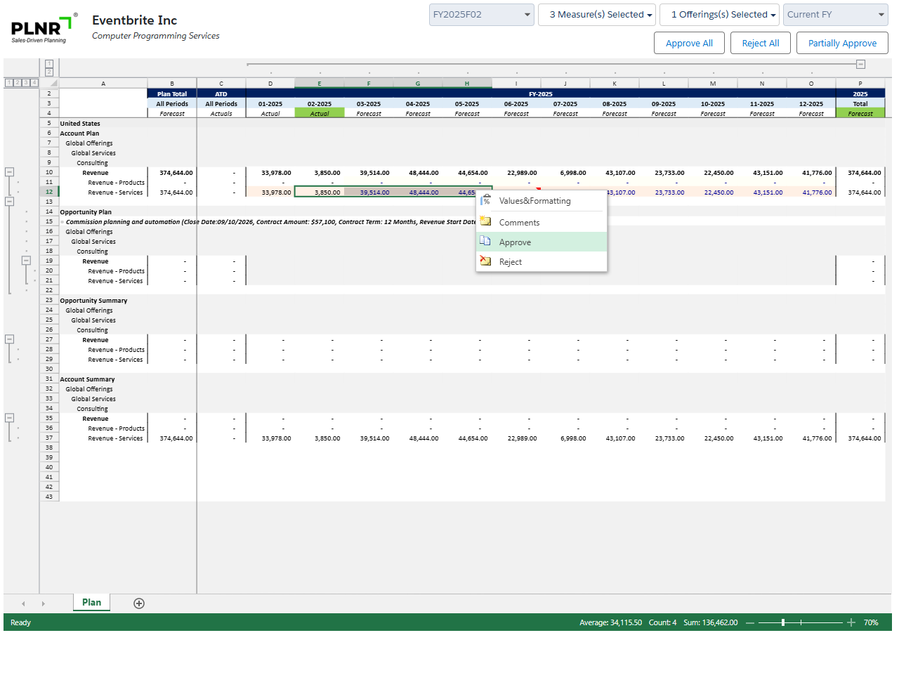 Planning Processes - PLNR — Sales-Driven Planning
